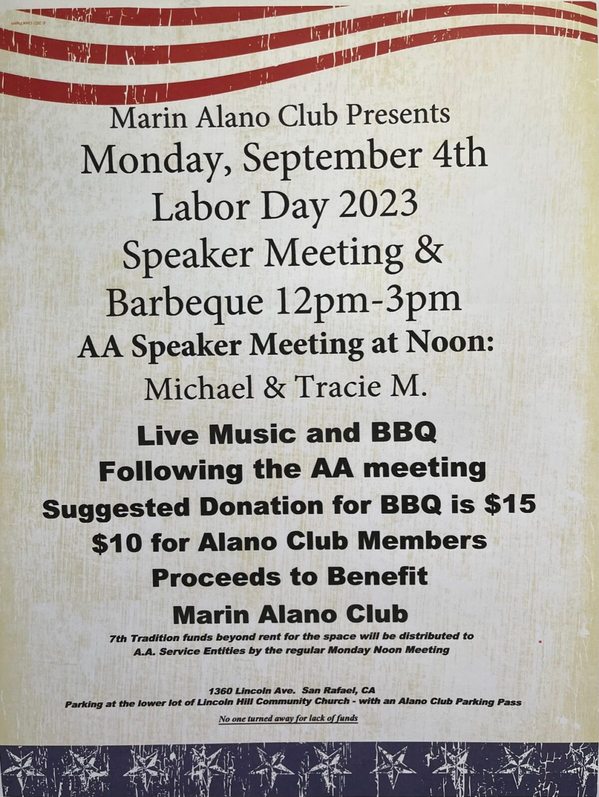 Marin Alano Club presents Labor Day Speaker Meeting & BBQ - San ...