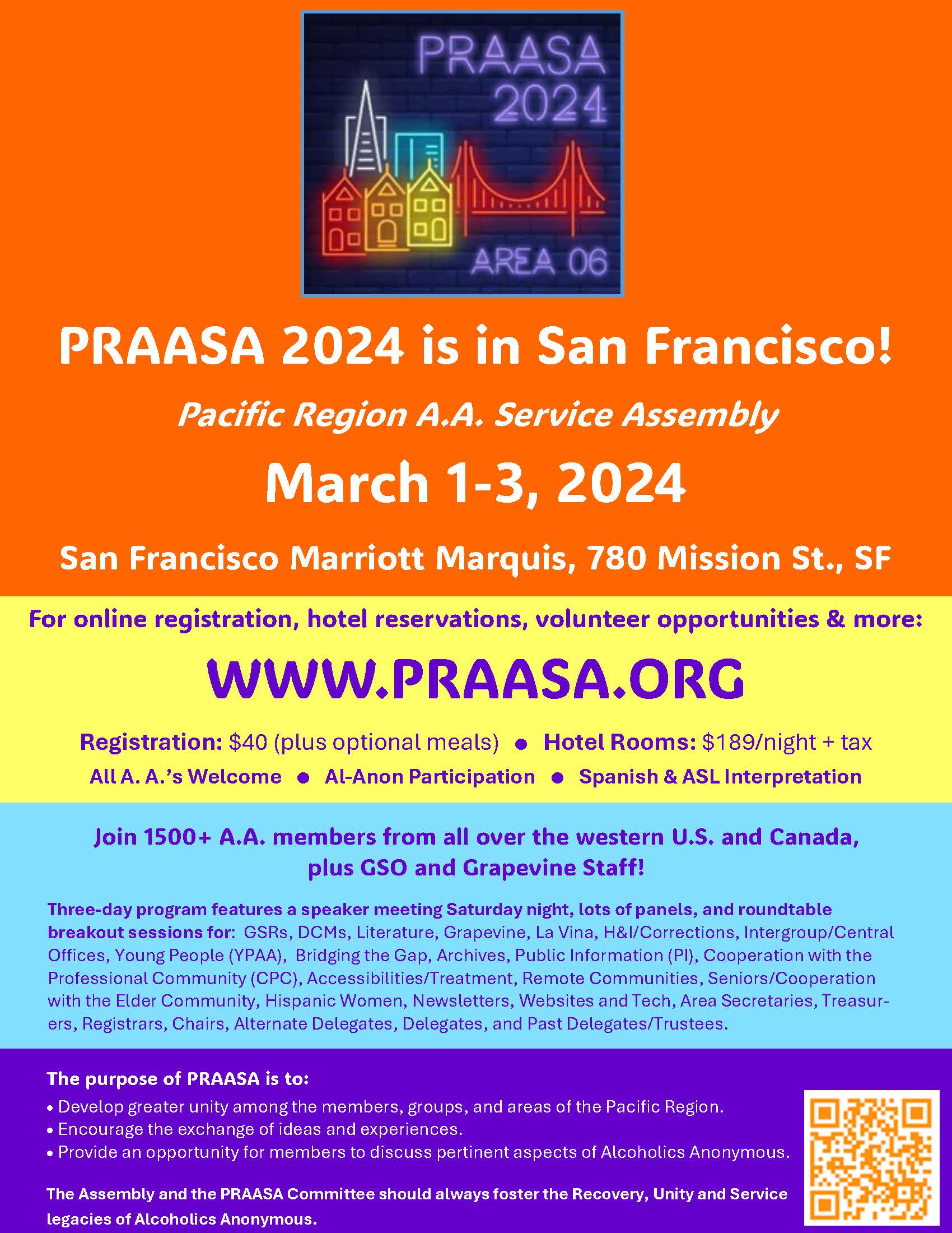 Pacific Region A.A. Service Assembly (PRAASA) in San Francisco! - San ...