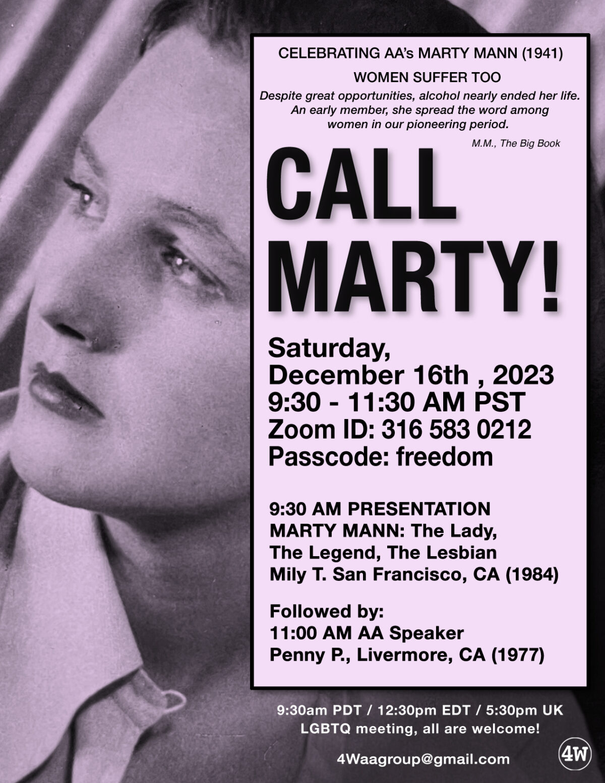 Call Marty! History Presentation and A.A. Speaker Meeting (online ...